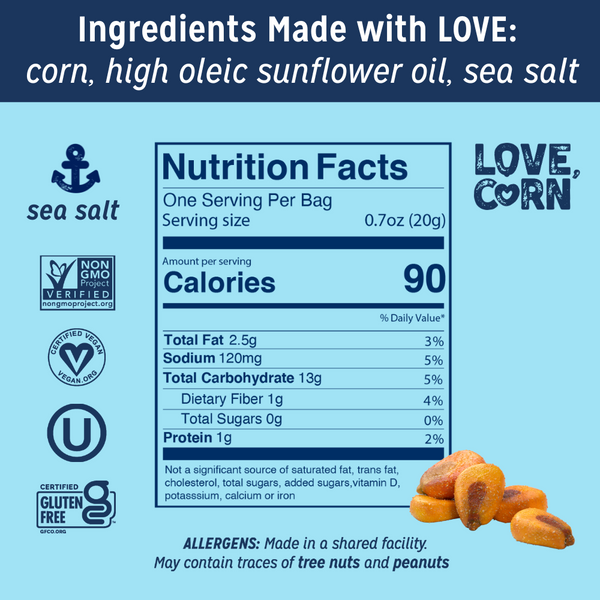 LOVE CORN Sea Salt | Delicious Crunchy Corn - LOVE CORN (US)
