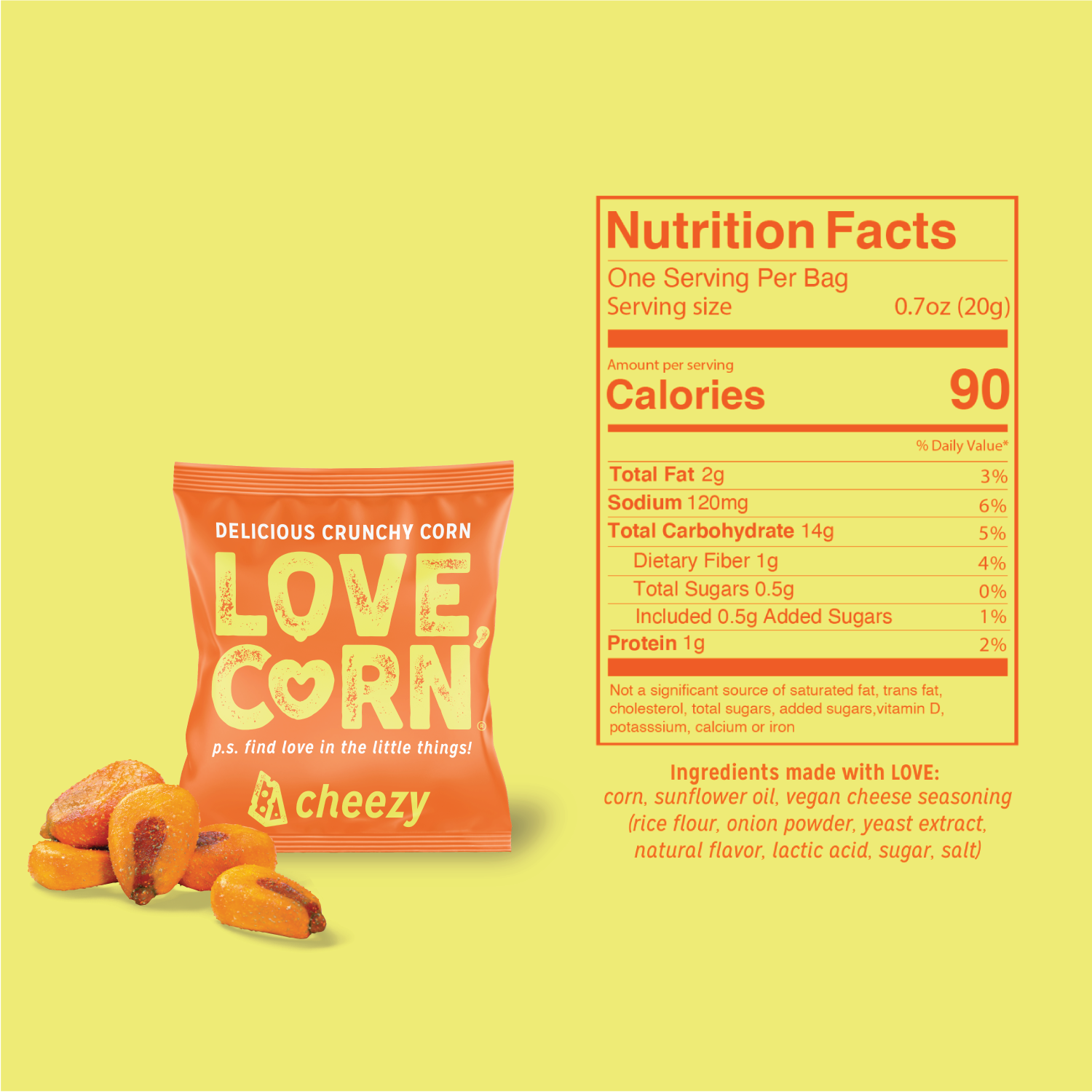LOVE CORN Cheezy | Delicious Crunchy Corn - LOVE CORN (US)